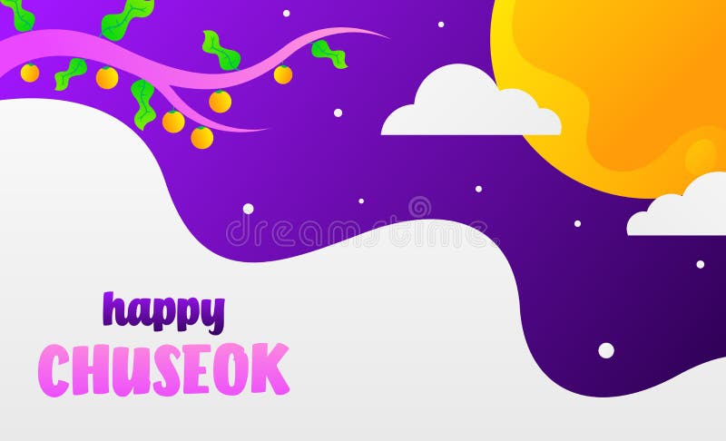 Happy Chuseok Day Background Illustration Vector Stock Vector ...