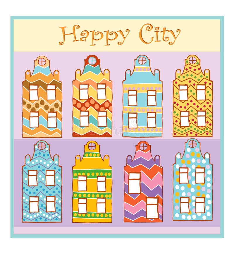 Happy city stock vector. Illustration of delivery, children - 22371250