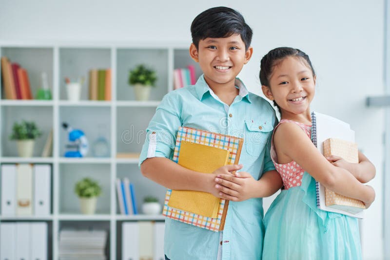 Happy classmates stock image. Image of schoolboy, girl - 72381047