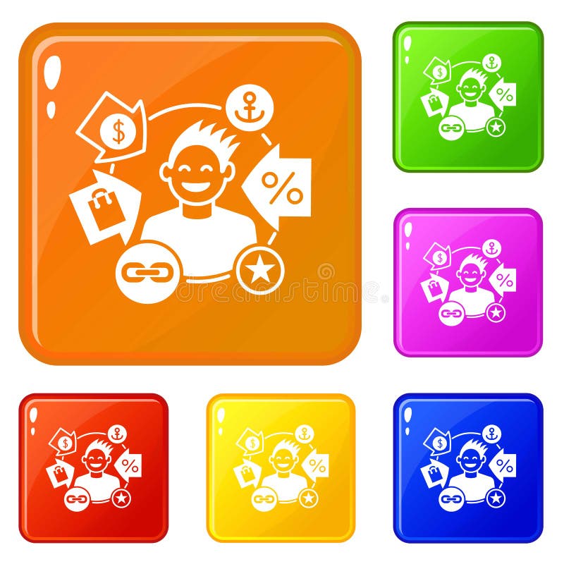 Happy Client Icon, Outline Style Stock Vector - Illustration of adult ...