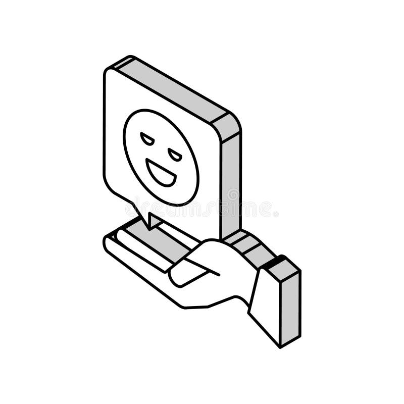 Happy Client Review Isometric Icon Vector Illustration Stock Vector ...