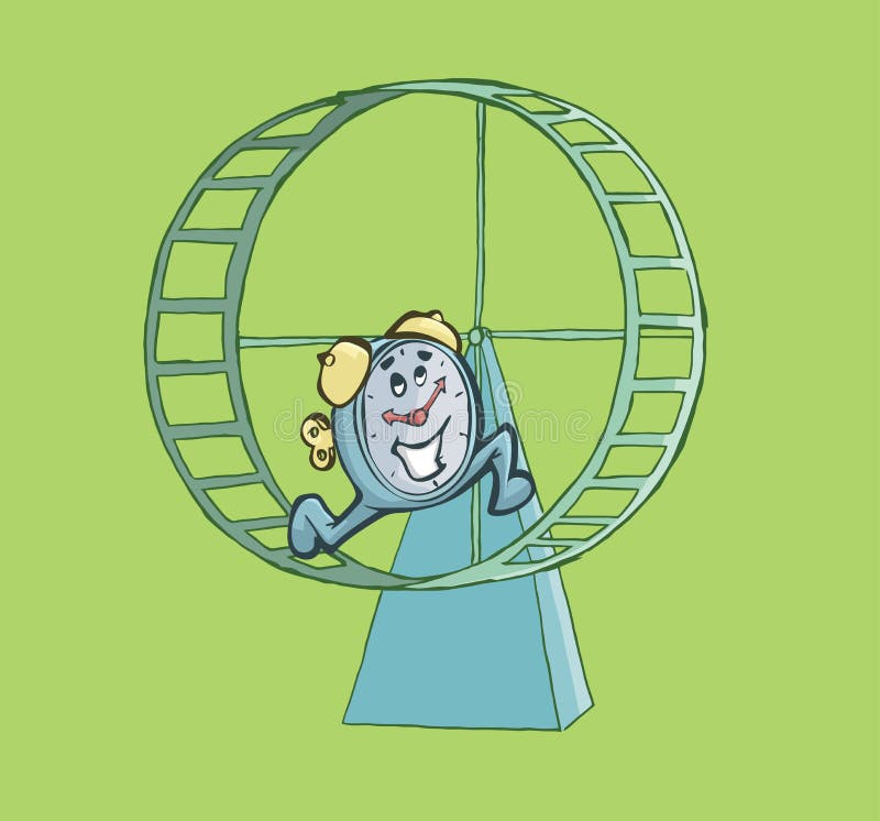 Happy clock stock vector. Illustration of hand, character - 24361866