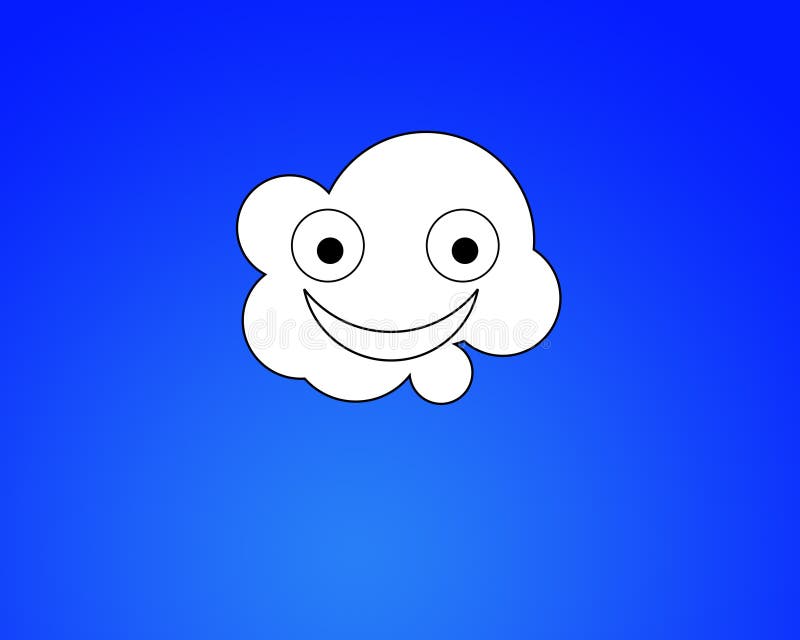 Happy Cloud stock illustration. Illustration of glad, cloudy - 7865241