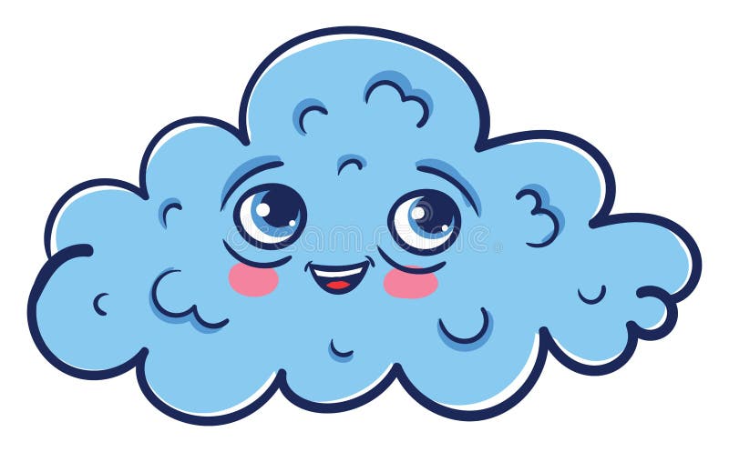 Happy Cloud, Vector or Color Illustration Stock Vector - Illustration ...