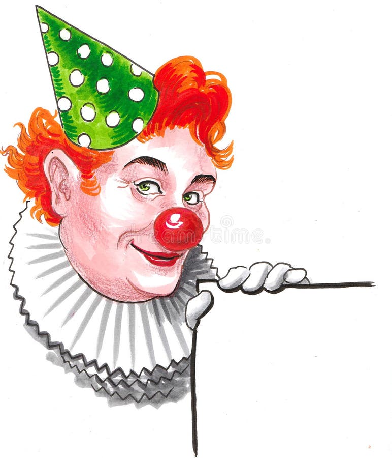 Happy clown stock illustration. Illustration of head - 358138740