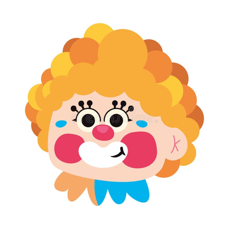 Happy clown head cute stock vector. Illustration of makeup - 360517929