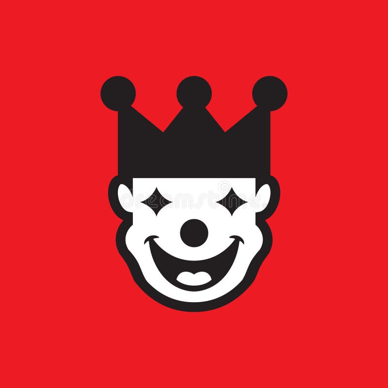 Happy Clown Man Clown Head Flat Logo Design Vector Stock Vector ...