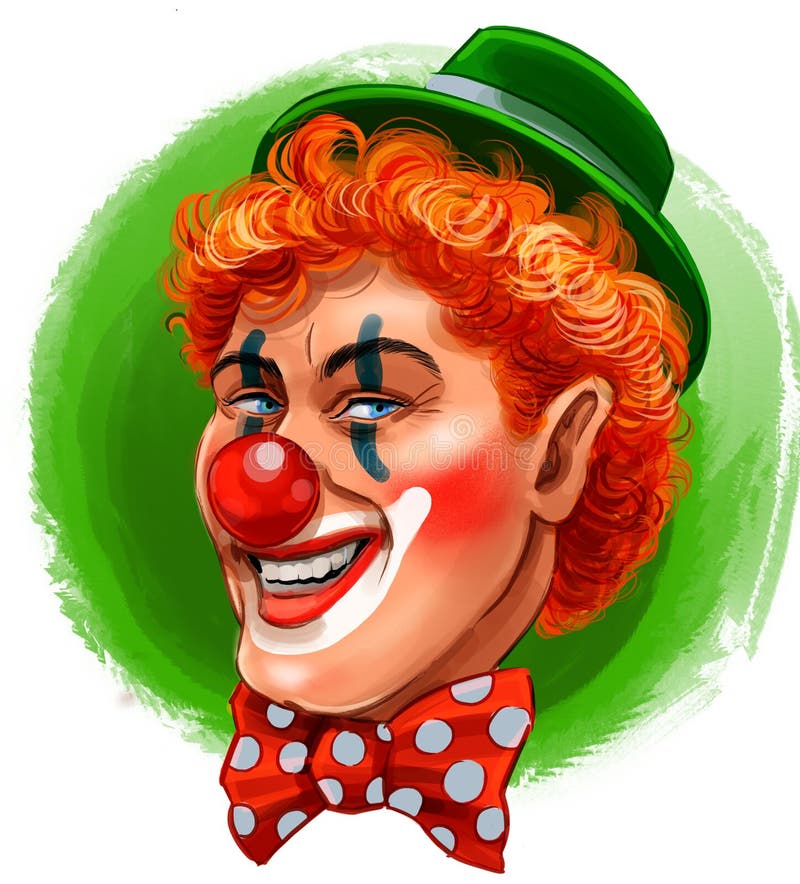 Smiling clown stock illustration. Illustration of vintage - 112244570