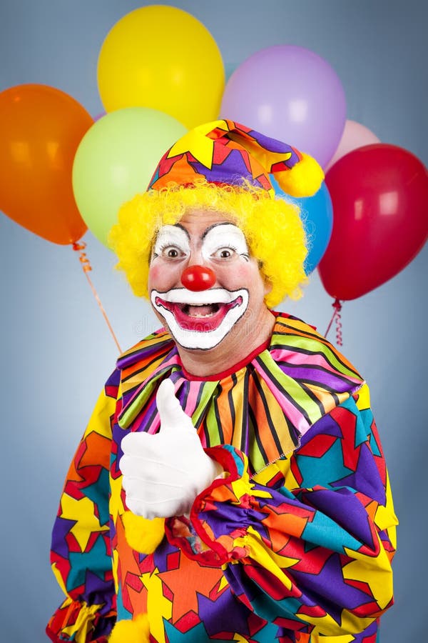 Happy Clown Thumbs Up stock photo. Image of entertainment - 14047640