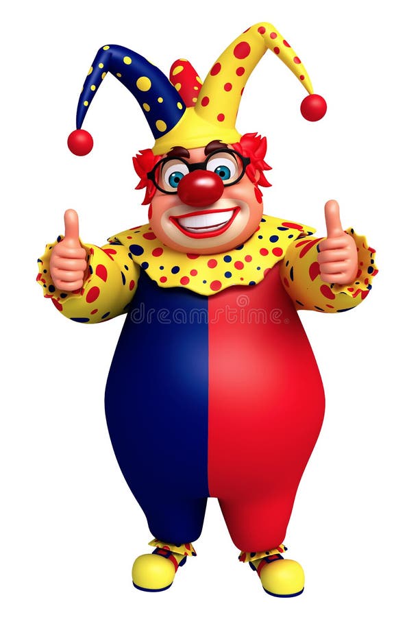 Happy Clown with White Board Stock Illustration - Illustration of white ...
