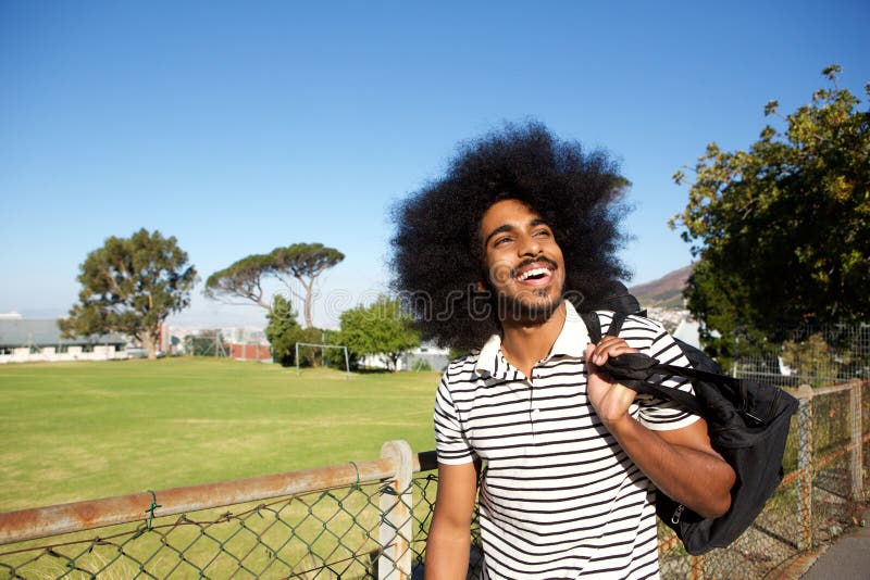Happy College Student Walking Home Stock Photo - Image of handsome ...