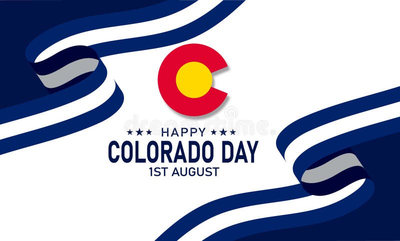 Happy Colorado Day August 1, Post Banner Background Stock Illustration ...
