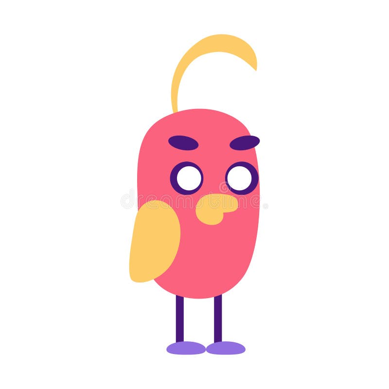 Happy colored bird cartoon stock vector. Illustration of drawing ...