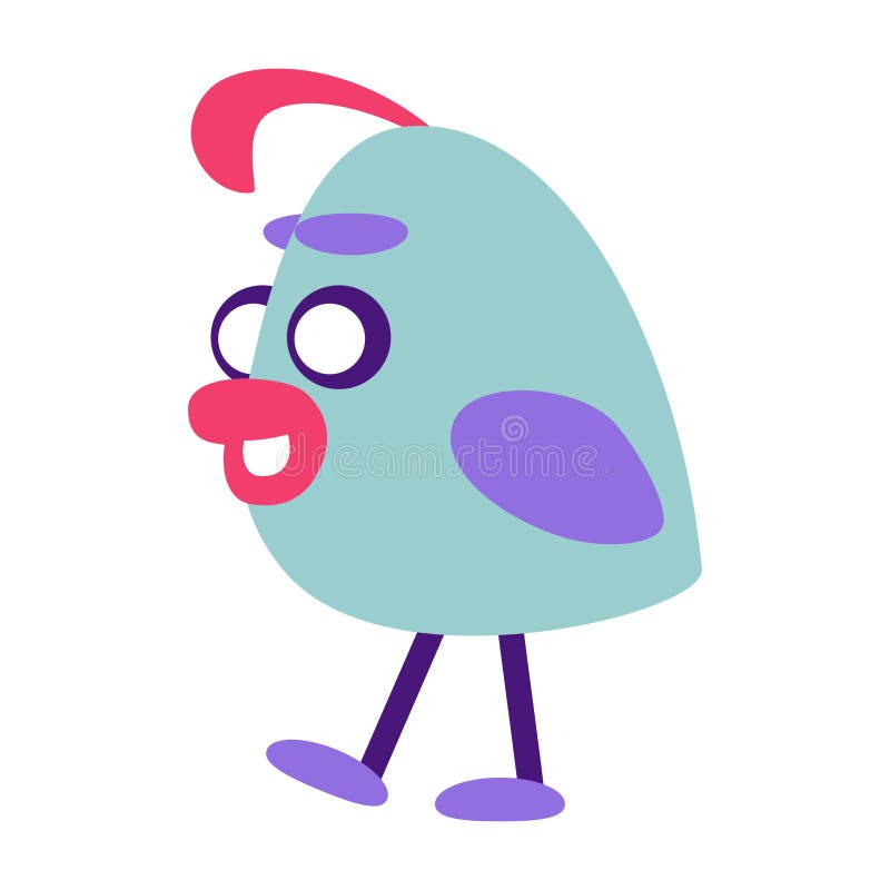 Happy colored bird cartoon stock vector. Illustration of character ...