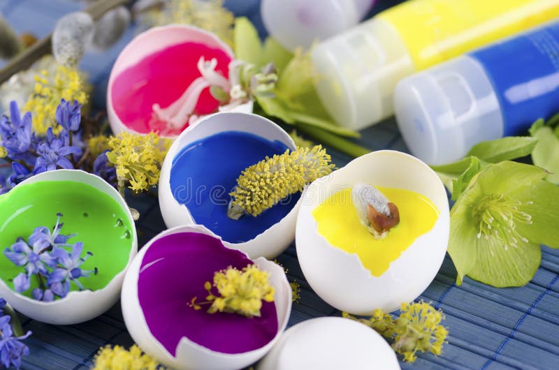 Easter Egg Shell Decoration Stock Image - Image of time, decorating ...
