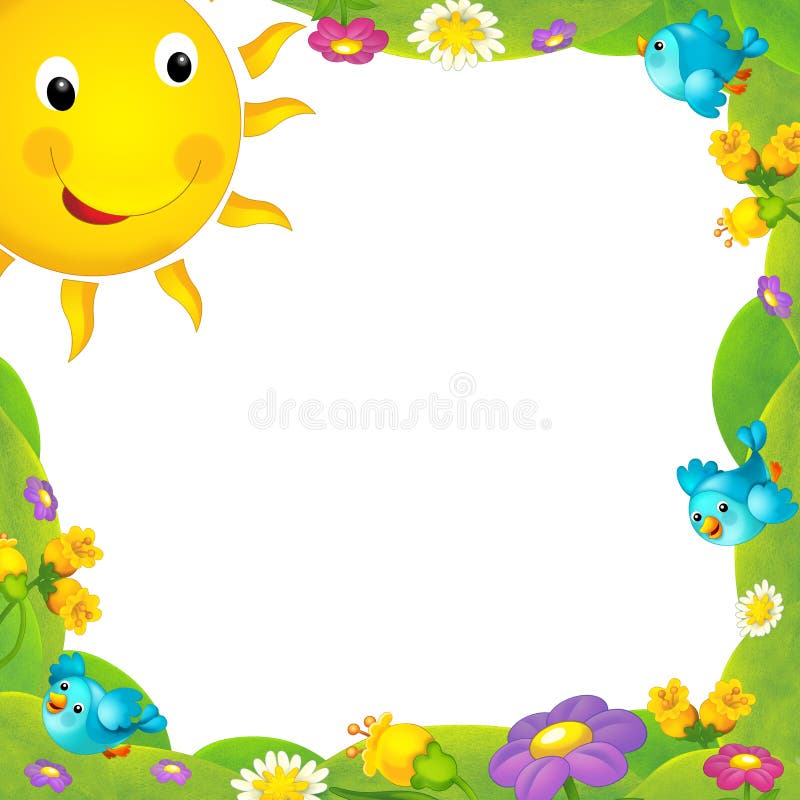 Happy and Colorful Frame for the Children Stock Illustration ...
