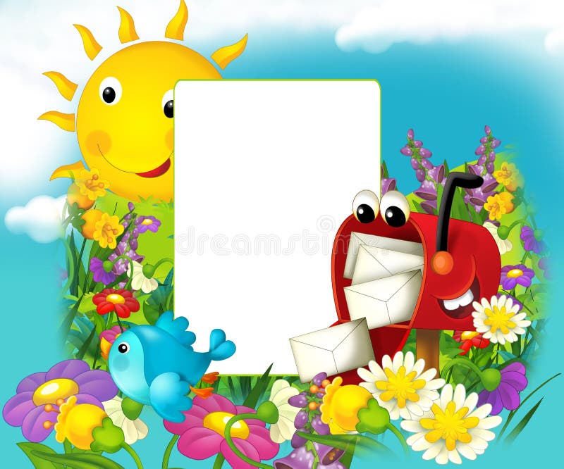 Happy and Colorful Frame for the Children Stock Illustration ...