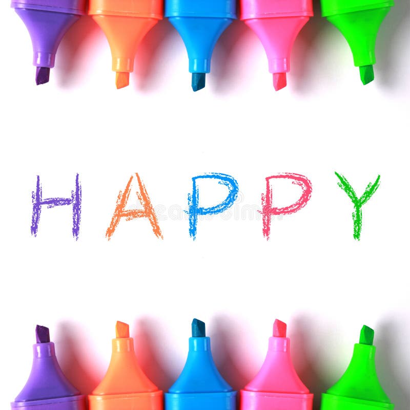 Happy stock image. Image of ideas, writing, handwriting - 46450407