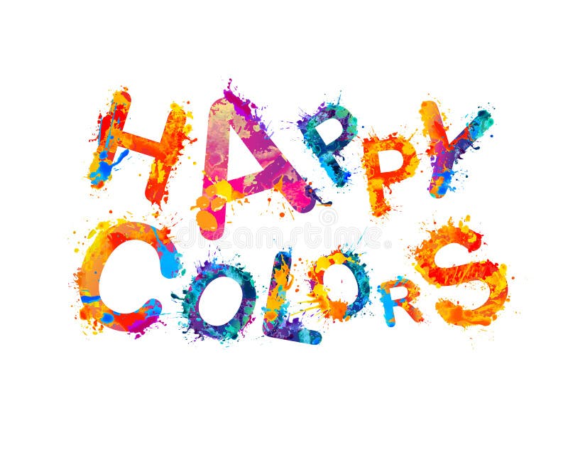 Happy Colors. Splash Paint Logo Stock Vector - Illustration of color ...