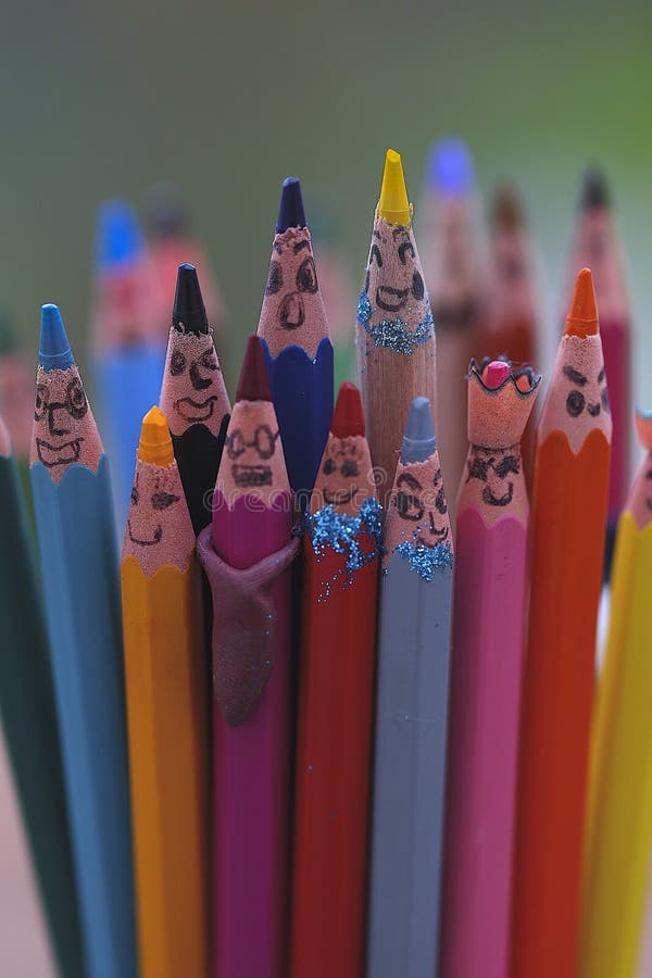 Happy colour stock image. Image of crayon, smiling, face - 47969399