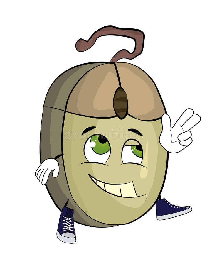 Happy computer stock illustration. Illustration of mouse - 11038636