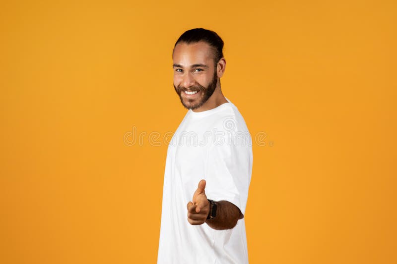 Happy Confident, Self-assured Man Pointing Finger at Camera, Conveying ...