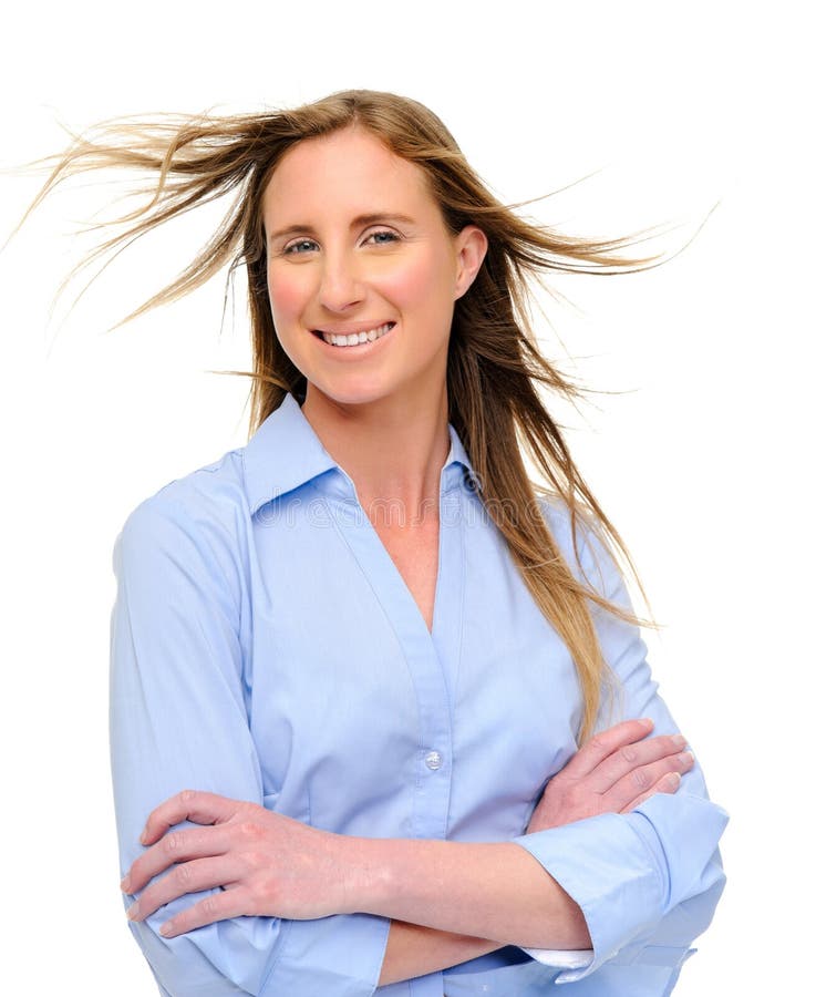 Happy confident woman stock image. Image of happy, pretty - 21061273