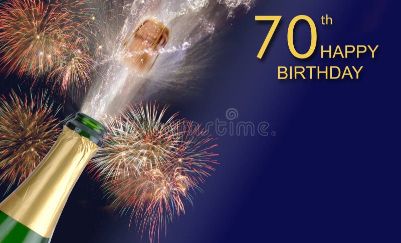Happy Congratulations To the 70th Birthday Stock Image - Image of ...