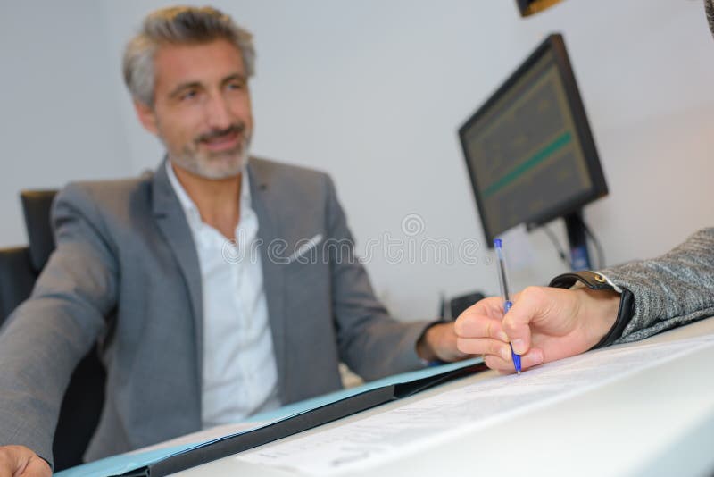 Happy with Contract Signing Stock Image - Image of signature ...