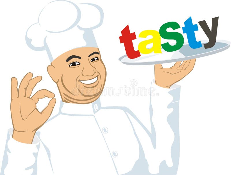 Happy cook stock vector. Illustration of professional - 13865554