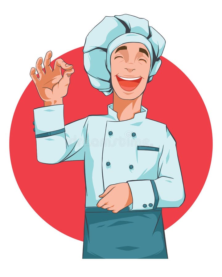 Happy Cook Vector Illustration Stock Vector - Illustration of agreement ...
