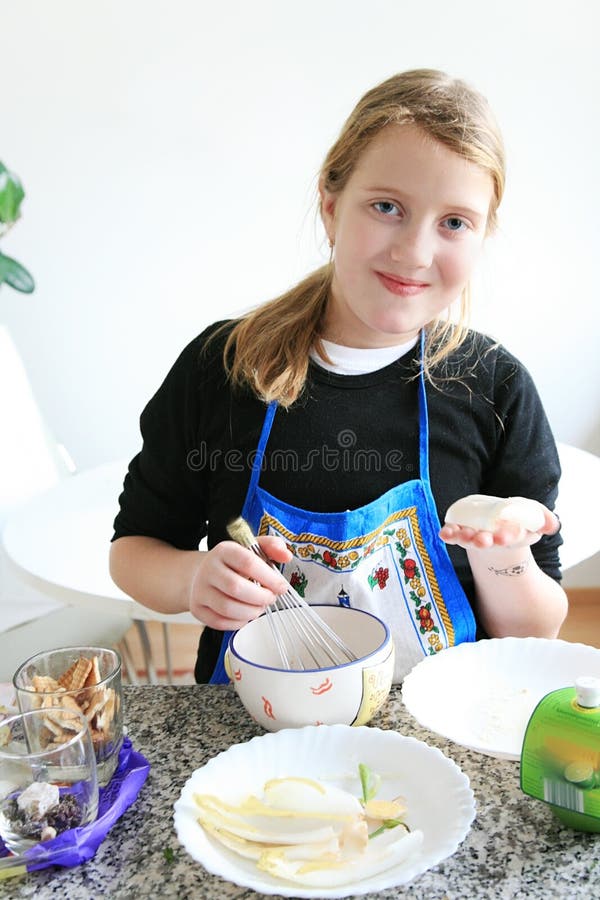 Happy cooking girl stock photo. Image of happy, enjoyment - 8275534