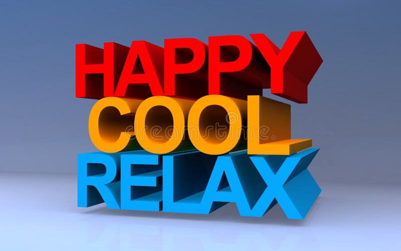 Happy cool relax on blue stock illustration. Illustration of leisure ...
