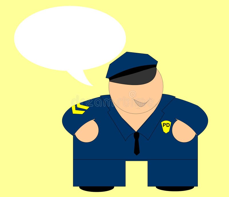 Happy Cop - Message Card stock illustration. Illustration of save - 304739