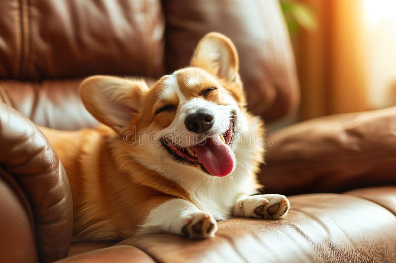 Happy corgi dog stock illustration. Illustration of playful - 303090328