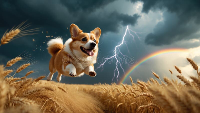 Dog Lightning Thunder Stock Illustrations – 175 Dog Lightning Thunder ...