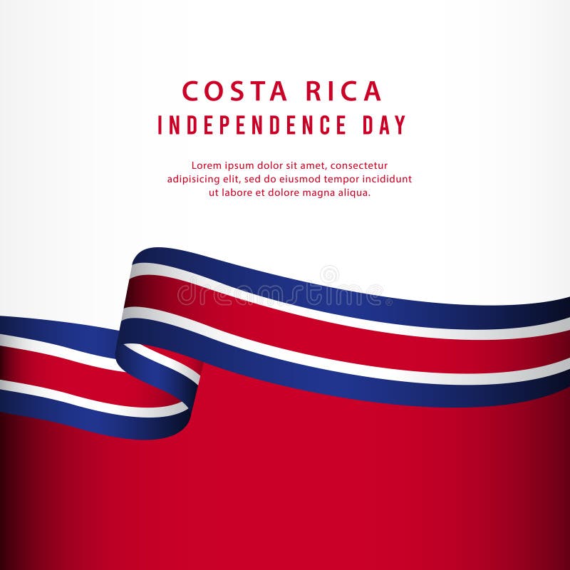Happy Costa Rica Independence Day Vector Template Design Illustration ...