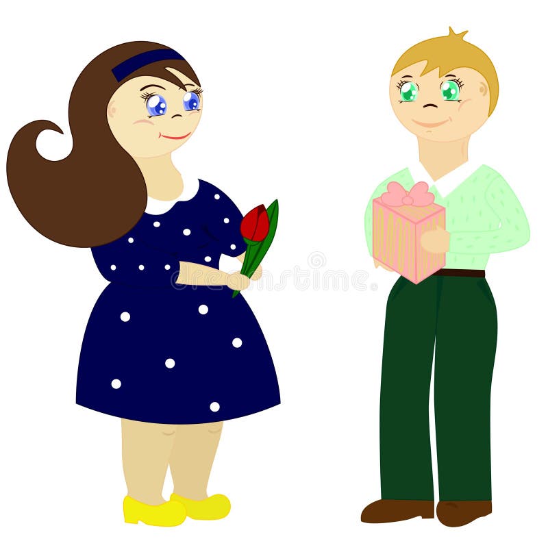 Holiday Gift Exchange Cartoon Stock Illustrations – 1,089 Holiday Gift ...