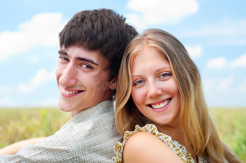Happy Couple on Beach in Love Stock Photo - Image of people, holding ...
