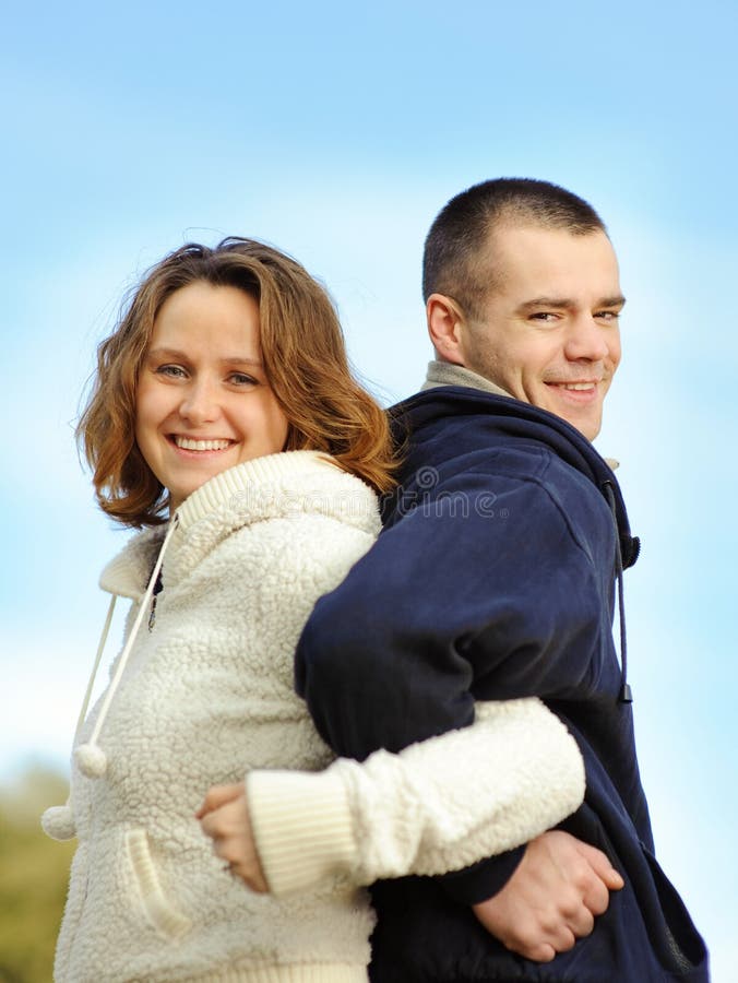 Happy couple stock image. Image of smile, outside, outdoor - 24866097