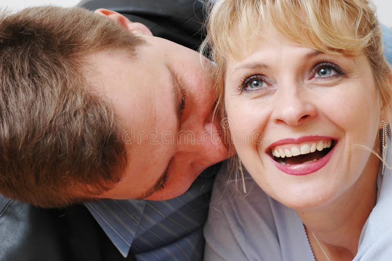 Happy couple stock photo. Image of woman, lifestyle, isolated - 381174