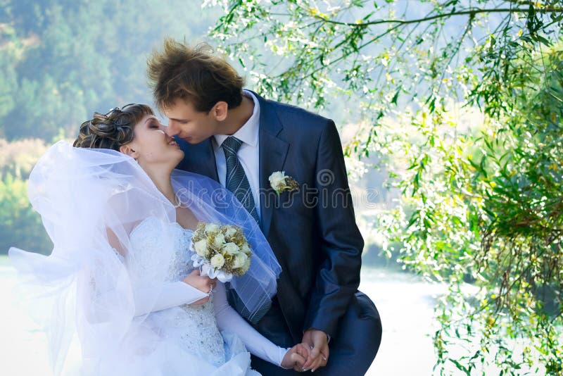 Groom Looking at Bride with Love Stock Image - Image of enjoying, latin ...
