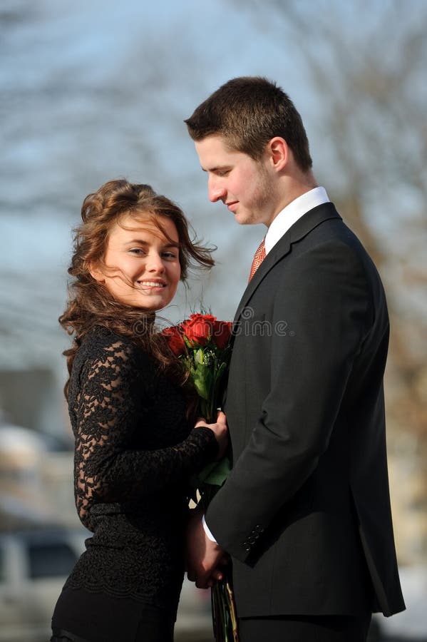 Prom couple stock photo. Image of school, blue, class - 9347706