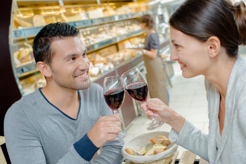 Happy Couple and Cheers Outdoors Stock Image - Image of date ...