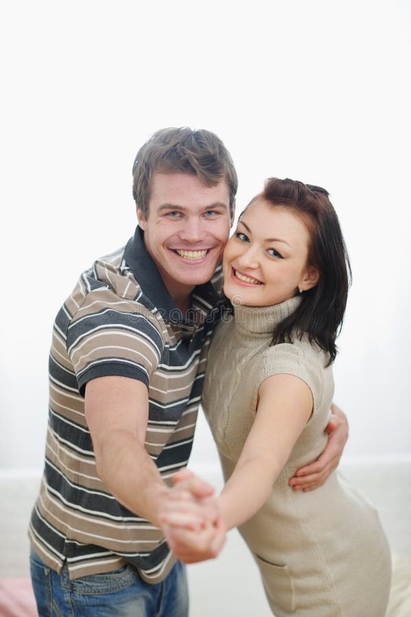 Happy Couple Dancing at Home Stock Photo - Image of love, house: 24340940