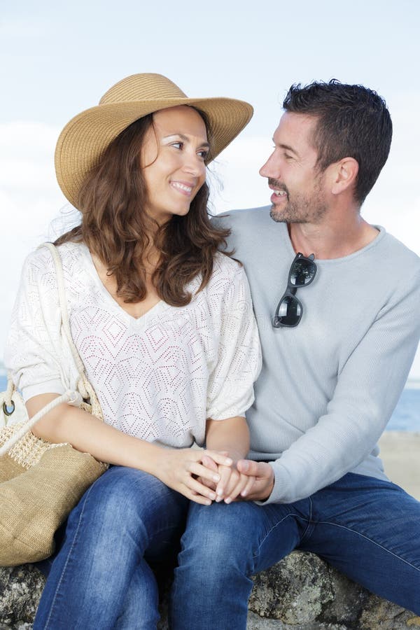 Happy Couple Embracing Outside Stock Image - Image of teeth, 3540: ...