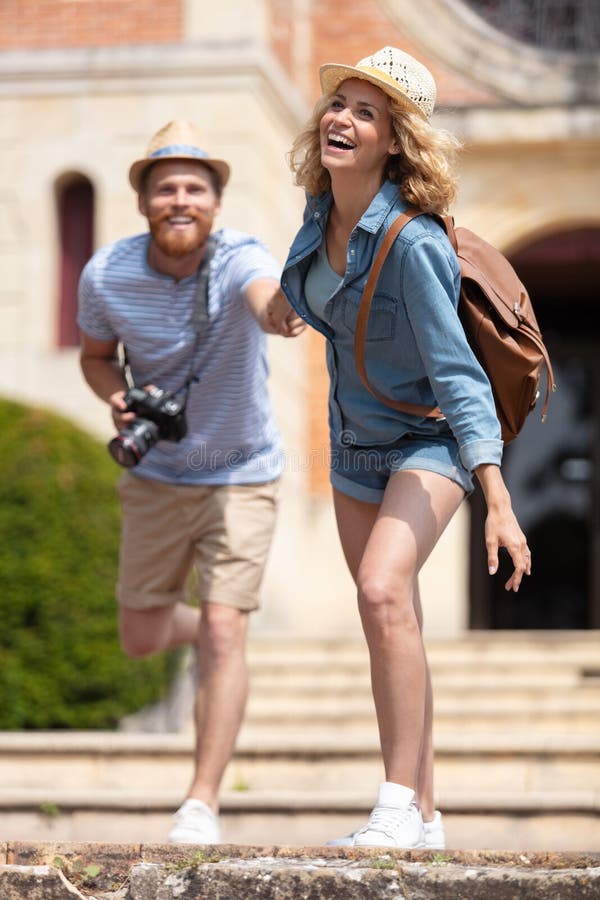 Happy Couple Enjoying City Break Stock Photo - Image of life, causeway ...