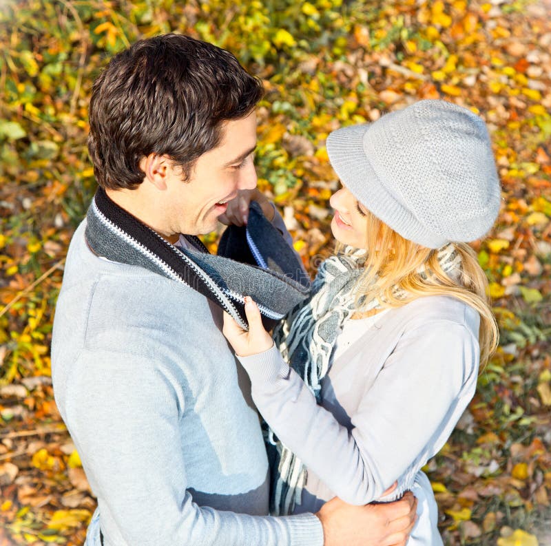 Happy Couple Have a Romance in the Orest Stock Photo - Image of couple ...