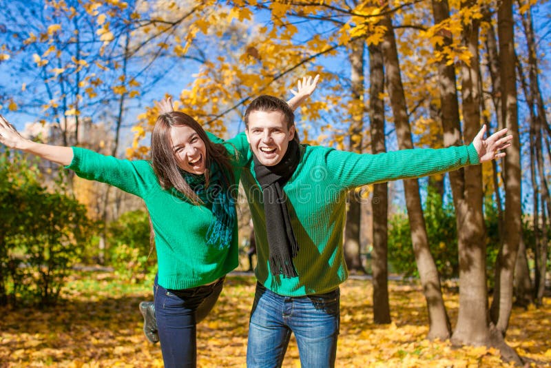 Autumn fall couple stock photo. Image of fall, autumn - 26853476