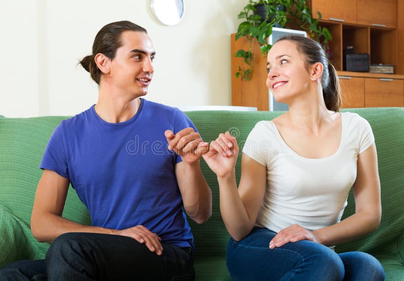 Reconciliation after Quarrel Huge Stock Image - Image of flat, domestic ...